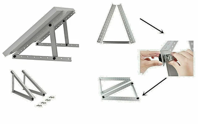 SOLAR PANEL MOUNTING bracket Aluminium Adjustable Frame Angle A frame ...