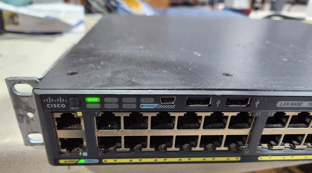 CISCO CATALYST 2960-X Gigabit Ethernet Switch WS-C2960X-48FPS-L (48 ...