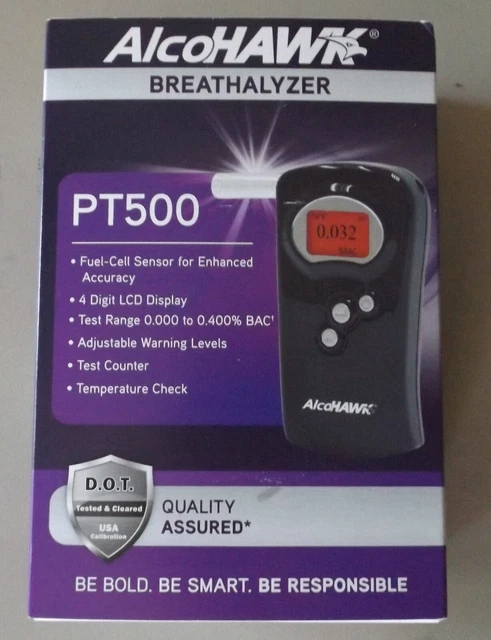 NEW ALCOHAWK PT500 PT Core Fuel-Cell Breathalyzer Alcohol Screening ...