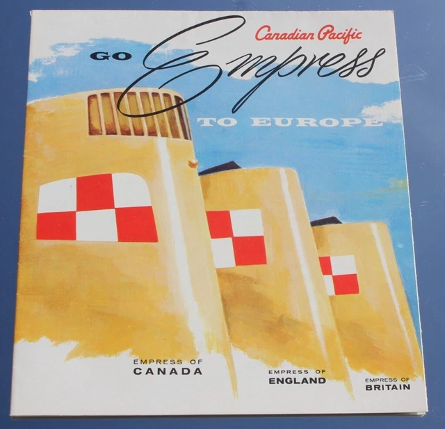 CANADIAN PACIFIC LINE Ss Empress Of Canada, England & Britain Deluxe ...