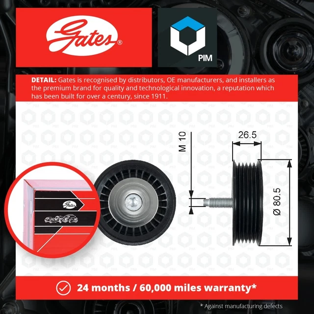 AUX BELT IDLER Pulley T36490 Gates Guide Deflection 8200663046 ...