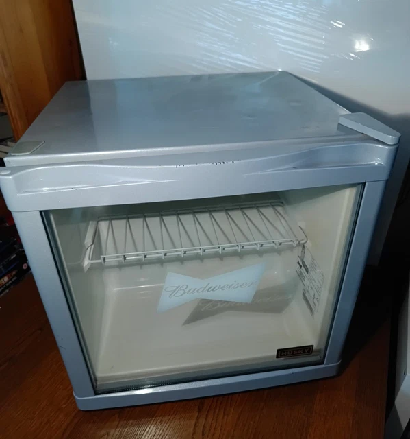 HUSKY BUDWEISER DRINKS Table Top 50L Mini Fridge Beer Chiller Glass ...