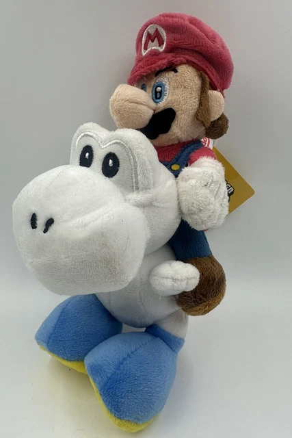 2007 NINTENDO NINTENDO Mario Riding White Yoshi Plush Toy 22cm New with ...