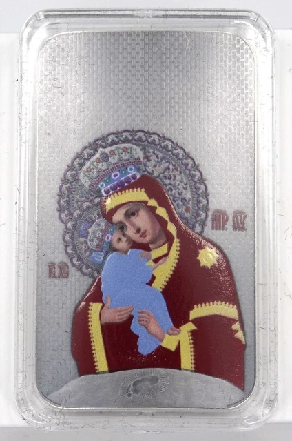 1 OZ SILVER Coin Orthodox Icon of the Mother of God Pochaevskaya ...