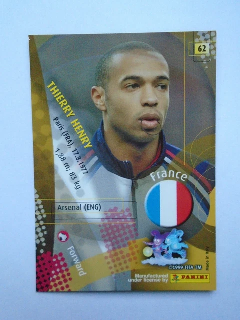 THIERRY HENRY PANINI FIFA Fussball-Weltmeisterschaft 2002TM Sammelkarte ...