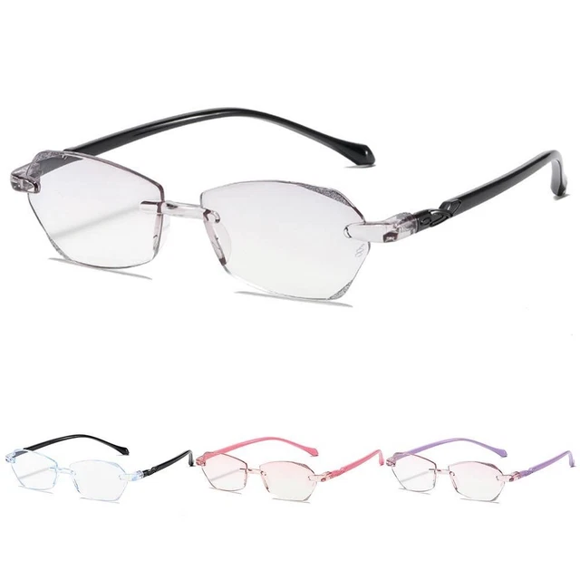 RIMLESS BLUE LIGHT Blocking Reading Glasses Presbyopia Eyewear for ...