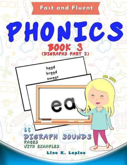 PHONICS FLASHCARDS (DIGRAPH Sounds) Part2: 68 flash cards with examples ...