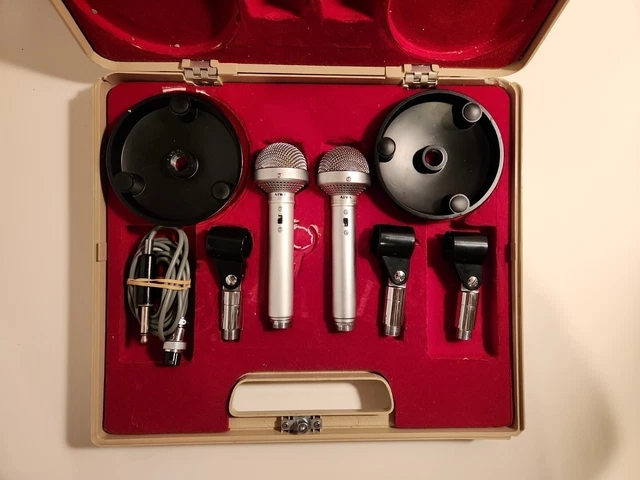VINTAGE 1960'S, 2 Aiwa DM-76 Unidirectional Dynamic Mic With Case £198. ...