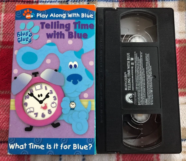 BLUE'S CLUES TELLING TIME WITH BLUE Nick Jr Play-Along with Blue VHS ...