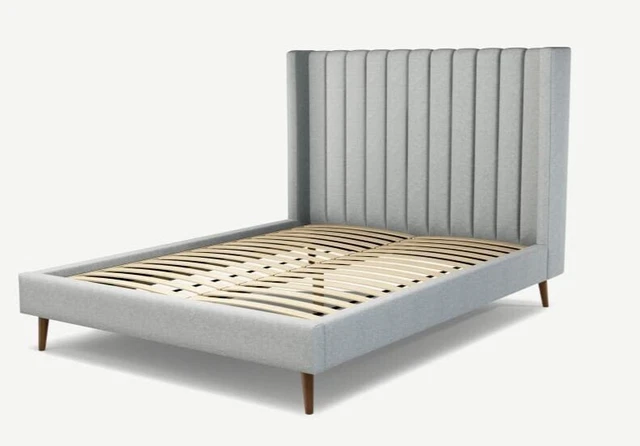 MADE.COM CORY KING Size Bed, Wolf Grey Wool, £199.00 - PicClick UK