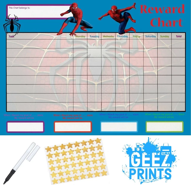 MR TUMBLE PERSONALISED Reward Chart Free Pen & Stickers, Free P&P! £4. ...