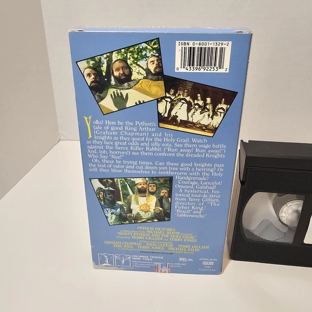 MONTY PYTHON AND the Holy Grail VHS 1991 Columbia TriStar Comedy Movie ...