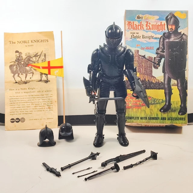MARX JOHNNY WEST Noble Knights Vintage UK Sir Cedric The Black Knight w ...