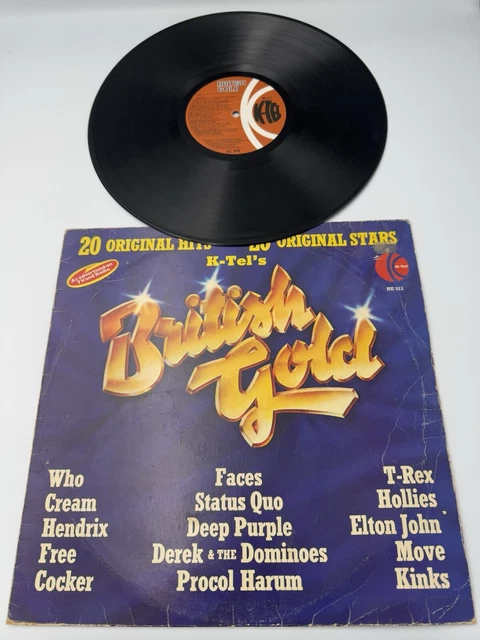 BRITISH GOLD ROCK Lp Album Vinyl Record Who Cream Faces T- Rex Kinks ...