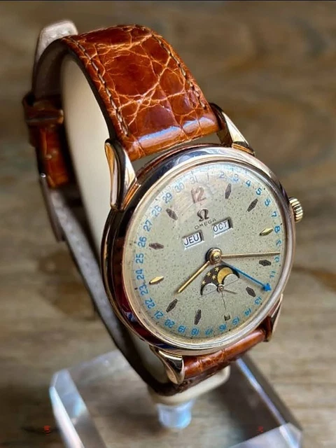 OMEGA COSMIC JUMBO 37mm Moonphase Triple Date Vintage Ref.2486-2 EUR 3. ...