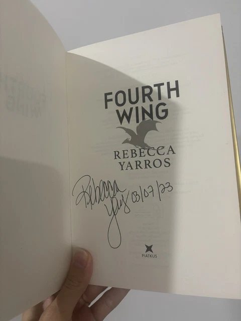 HAND SIGNED FOURTH Wing By Rebecca Yarros, empyrean Series NEW Hardback ...