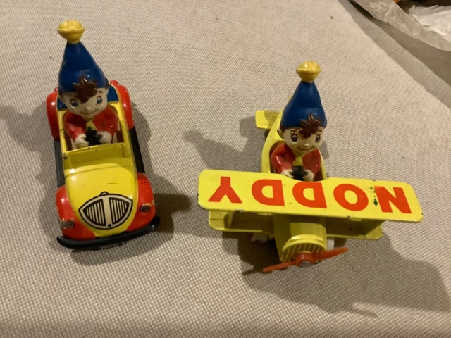 NODDY FLYING HIS Plane & Noddy car -1985 ERTL pressofusione giocattoli ...