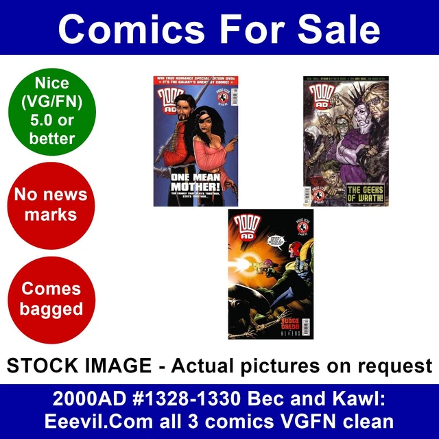 2000AD #1328-1330 BEC and Kawl: Eeevil.Com all 3 comics VGFN clean EUR ...