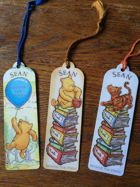 3 X WINNIE The Pooh Bookmarks for SEAN - Stocking Filler Bookmark £2.50 ...