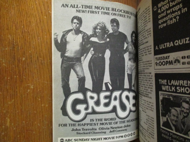 1981 TV GUIDE Mag(GREASE/BO DEREK/10/PETER COOK/OLIVIA NEWTON-JOHN/JOHN ...