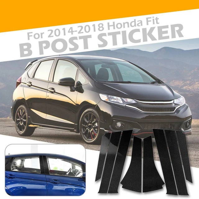 8X CARBON FIBER Window B C Pillar Sticker Trim for Honda JAZZ GK5 3rd ...