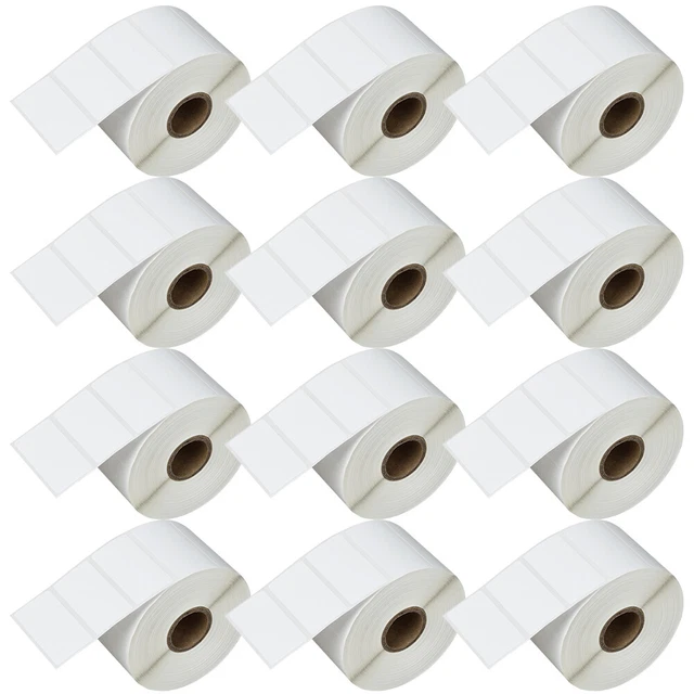 12 ROLLS DIRECT Thermal 2X1 Barcode Labels For Zebra 2844 Eltron Rollo ...
