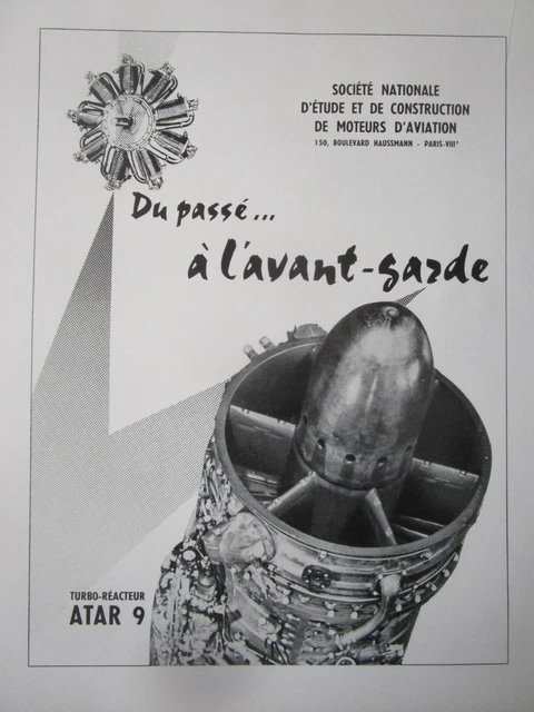 1961 PUB SNECMA Engine Aviation Aircraft Engine Atar 9 Mirage Original ...
