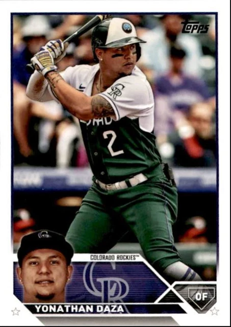 2023 TOPPS CARTES de baseball Yonathan Daza Rockies du Colorado #122 ...