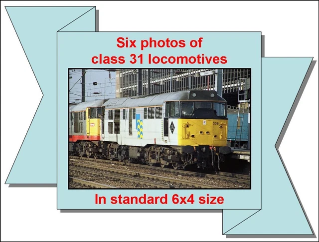 SIX 6X4 PHOTOS: British Rail class 31 locomotives £3.50 - PicClick UK