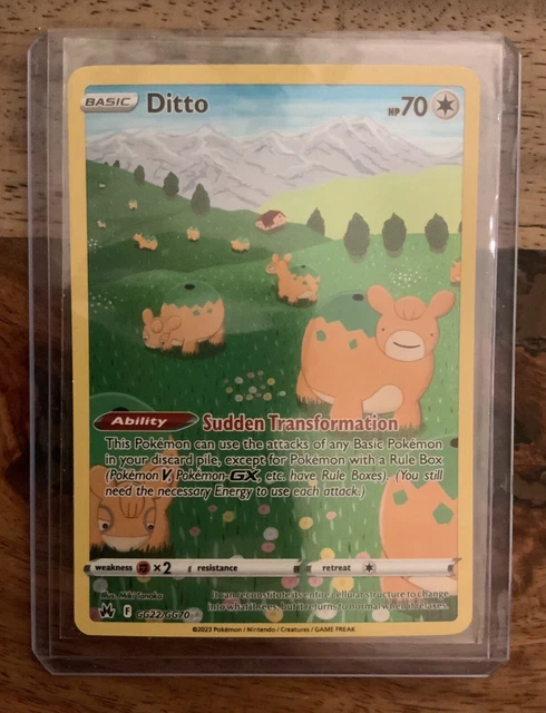 POKÉMON TCG DITTO Crown Zenith - Galarian Gallery GG22/GG70 Holo Ultra ...