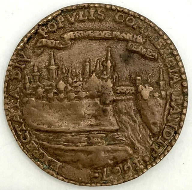 LOUIS XIV FRANCE Reproduction 1667 Medal Construction Canal du Midi ...