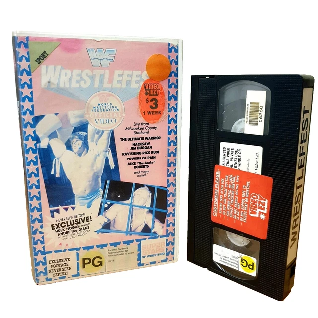 WWF WWE WRESTLING Wrestlefest VHS Tape 1988 Vintage Sports Hogan Warrior Andre £31.49 - PicClick UK