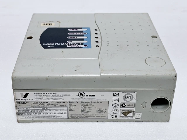 VESDA VLC-500 LASERCOMPACT Aspirating Smoke Detector 18-30 Vdc 350Ma 10 ...