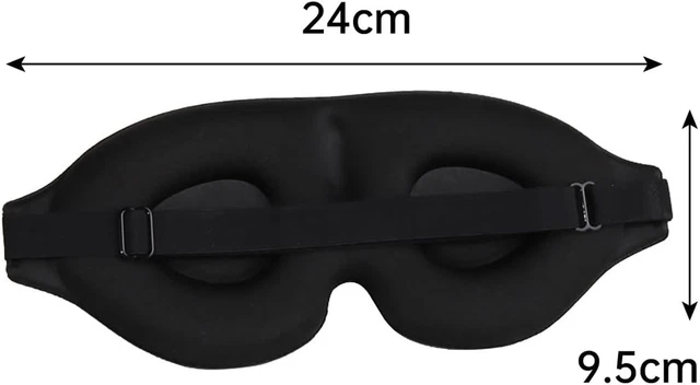 3D MEMORY FOAM Sleep Eye Mask - Soft Padded Blindfold for Travel ...