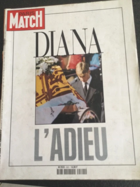 MAGAZINE PARIS MATCH n° 2521 - Diana l'Adieu - 18/09/1997 EUR 2,50 ...