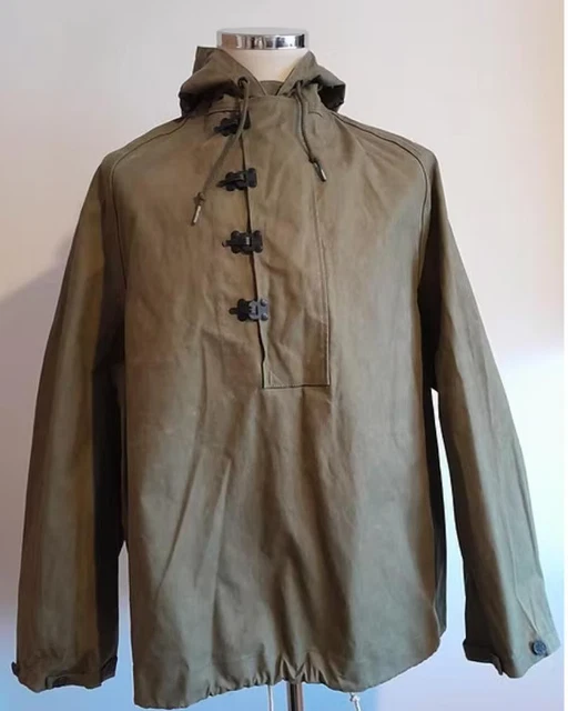 VINTAGE WW2 DECK Jacket USN Foul Weather Parka Smock 40s 1943 dated L ...