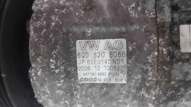 VOLKSWAGEN POLO 9N3 2006-2008 Aircon Pump Compressor Unit 6Q0820808B £ ...