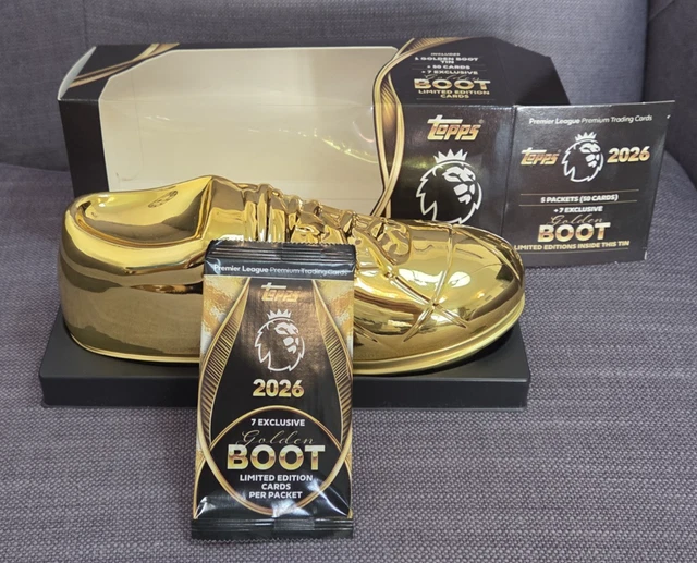 TOPPS PREMIER LEAGUE 2026 Golden Boot Tin and Insert Cards £16.95 ...
