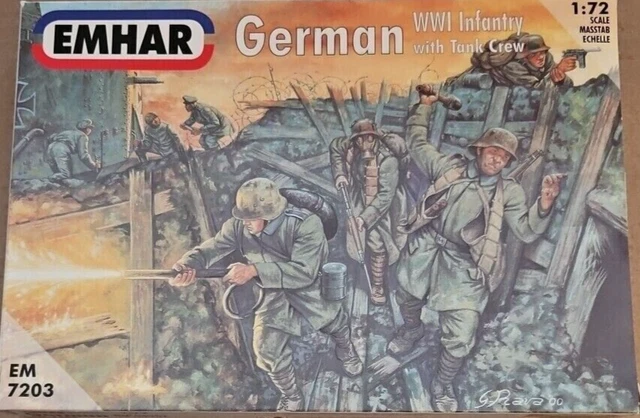 EMHAR 1:72 SOLDATINI Da Colorare German Wwi Infantry With Tank Crew Em ...