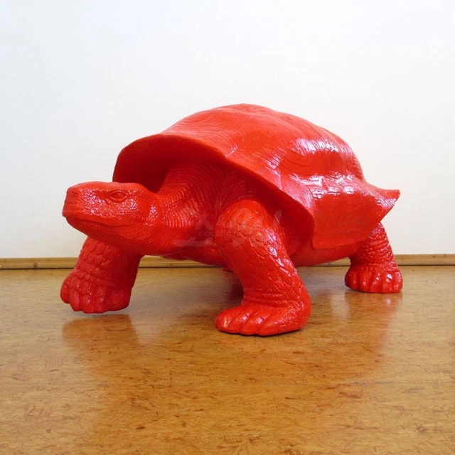 SCHILDKRÖTE 100 CM ROT PANZER Deko Figur Garten Tier Skulptur ...