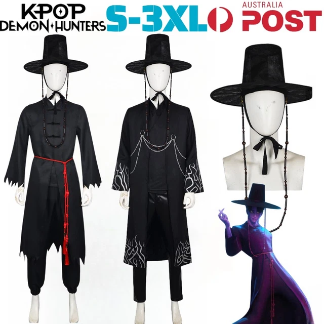K-POP DEMON HUNTERS Saja Boys Jinu Cosplay Costume Halloween Coat Top Hat Outfit £67.07 ...
