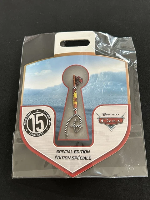 DISNEY PIXAR CARS 15th Anniversary Key Pin Special Edition New in ...