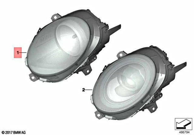 GENUINE MINI COOPER Jcw One LEFT HEADLIGHT WHITE TURN INDICATOR ...