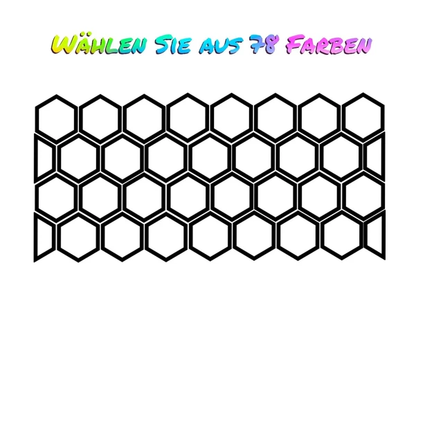 1X HONEYCOMB Waben Camo hexagon Aufkleber 60x30cm Dekor Folie Auto ...