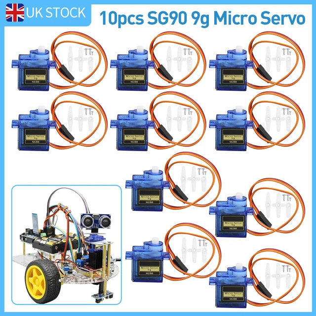 10 MINI SG90 SG-90 Gear 9g Micro Servo For RC Airplane Helicopter Car ...