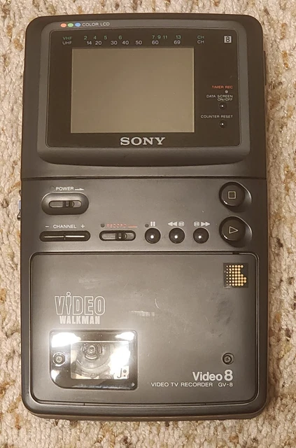 SONY VIDEO WALKMAN GV-8 Video Cassette Recorder with Extras - Parts or ...
