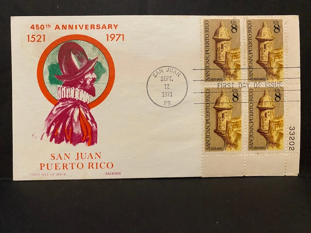 PUERTO RICO 1971, FDI Cachet Covers, SENTRY BOX/GARITA Stamp, Postmark ...