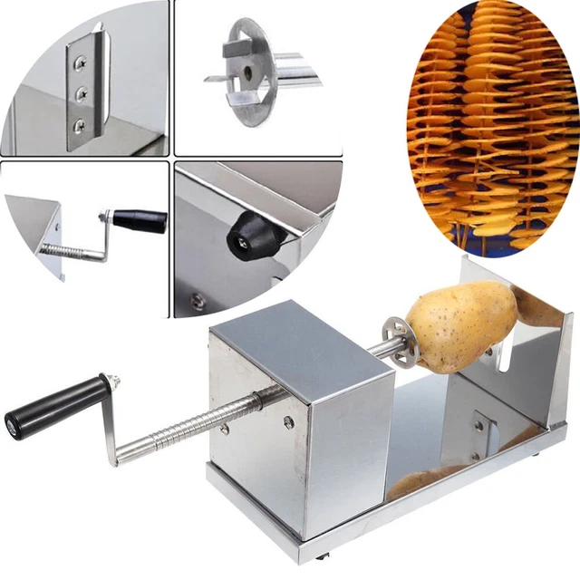 SPIRAL POTATO SLICER Fruit Twister Chip Cutter Kitchen Potatoes Cutter ...