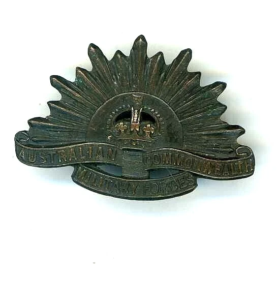 WW1, AUSTRALIAN COMMONWEALTH Military Forces Bronze Collar Badge With ...
