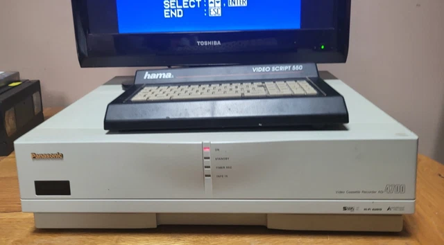 PANASONIC AG-4700BY S-VHS Super VHS Recorder + Hama Video Script 550 ...